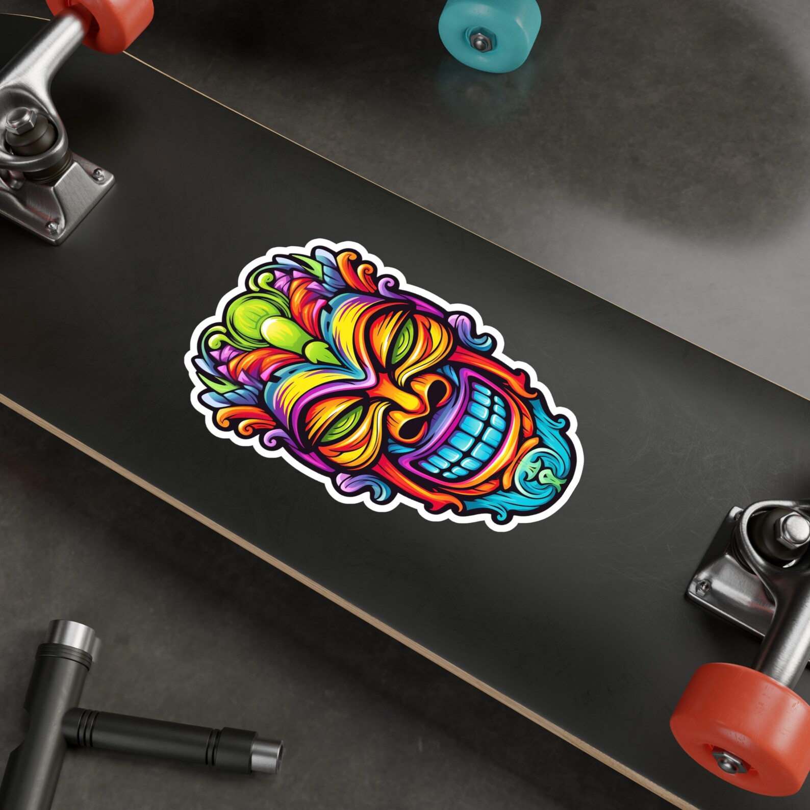 Pacific Vibe - Tiki Mask Sticker /kiss-cut Vinyl Decal - Etsy