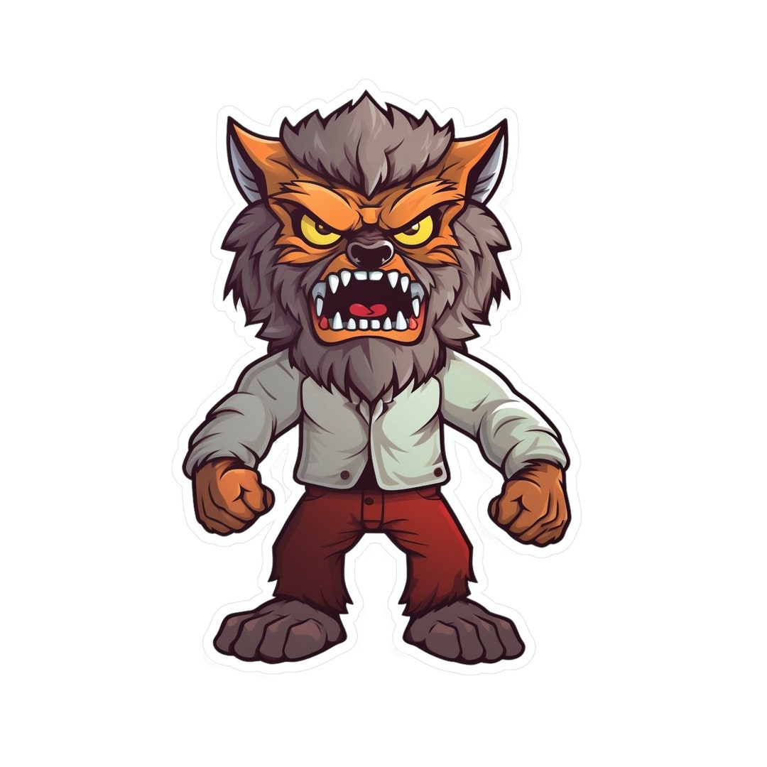 Wolfdude Werewolf Sticker /kiss-cut Vinyl Decal - Etsy