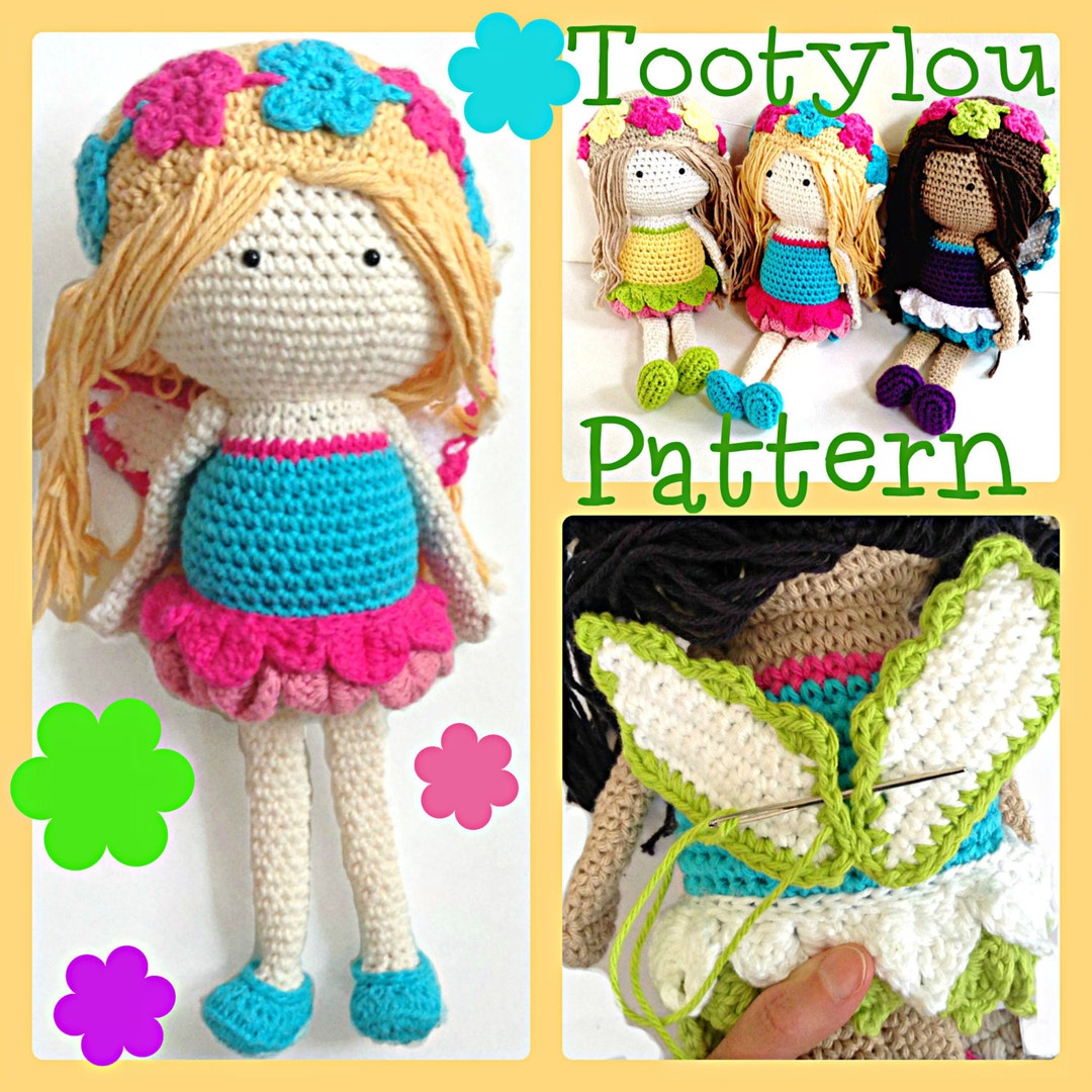 Crochet Fairy Doll Pattern by Tootylou - Etsy