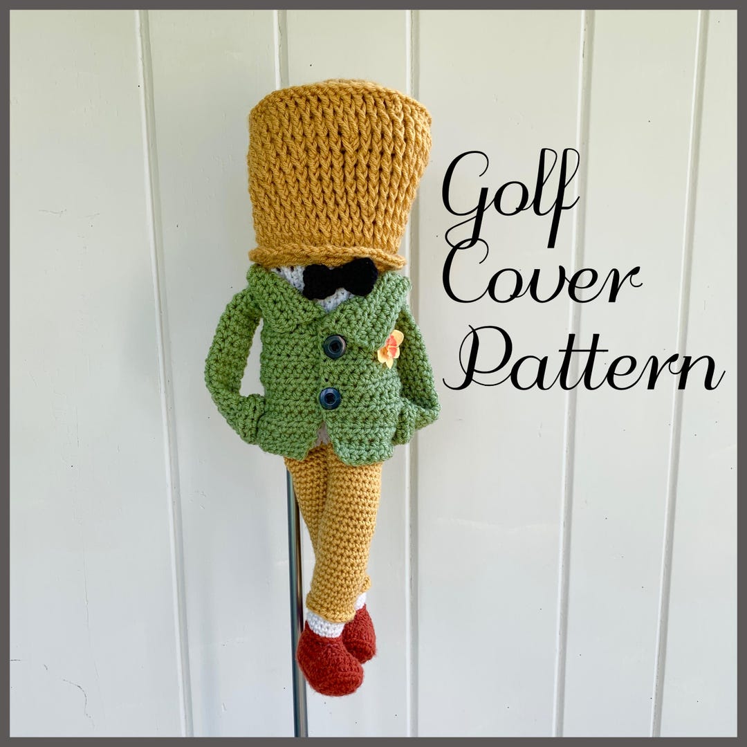Crochet Golf Club Cover Pattern: Gentleman Style (PDF Download, English ...