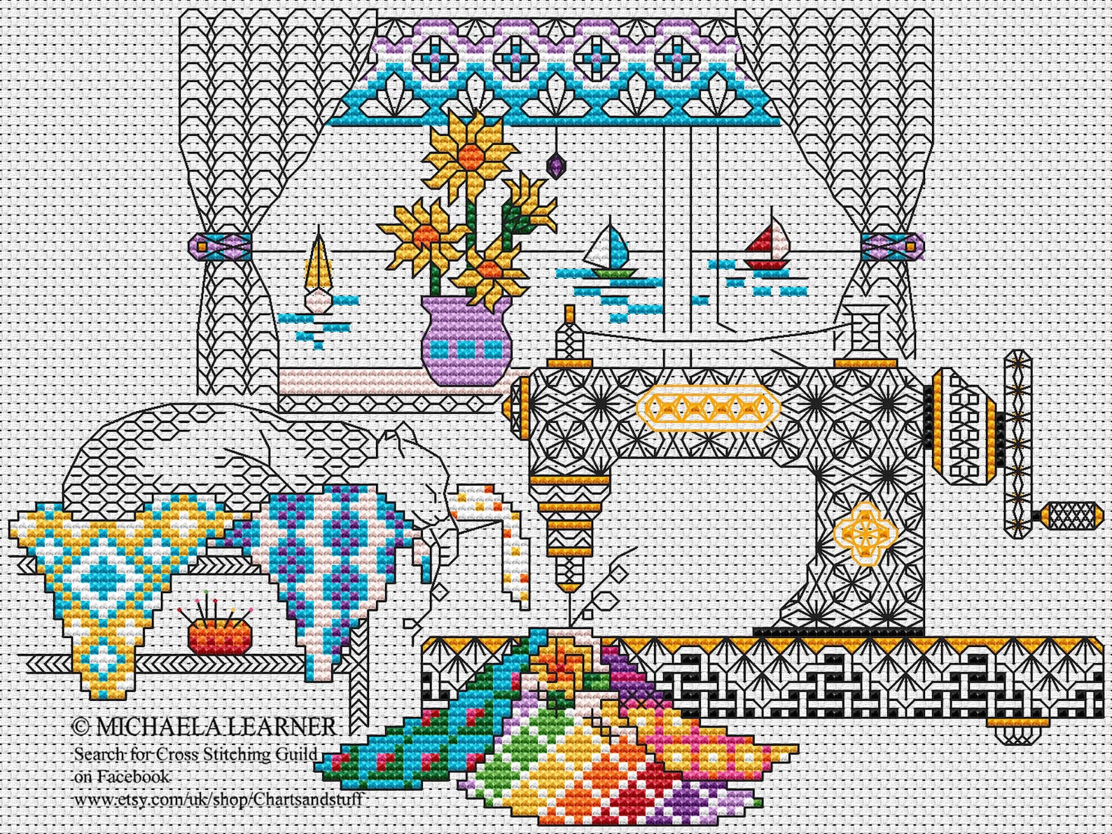 Best Seat in the House Patchwork Cross Stitch Pattern PDF - Etsy