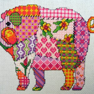 Patchwork Pig Cross Stitch Pattern. Instant PDF Download - Etsy