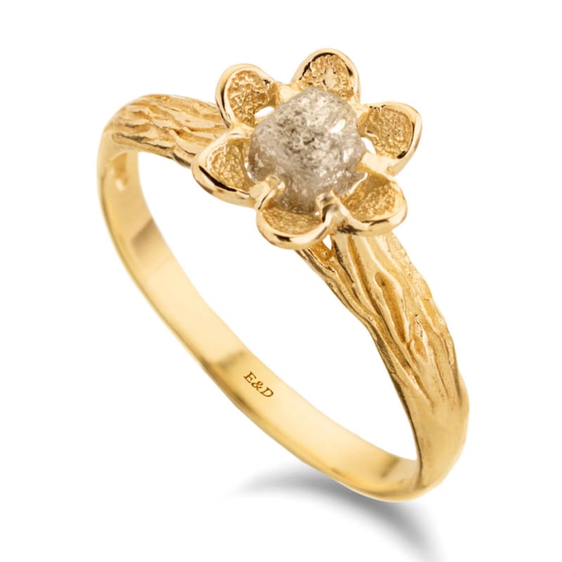 Rustic Diamond Ring - Etsy