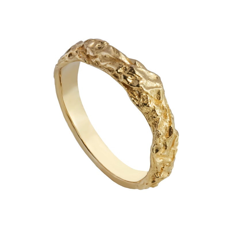 Rustic Gold Rings - Etsy