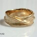 Brushed Gold Ring Thick Men Ring Rustic 14k Solid Gold - Etsy