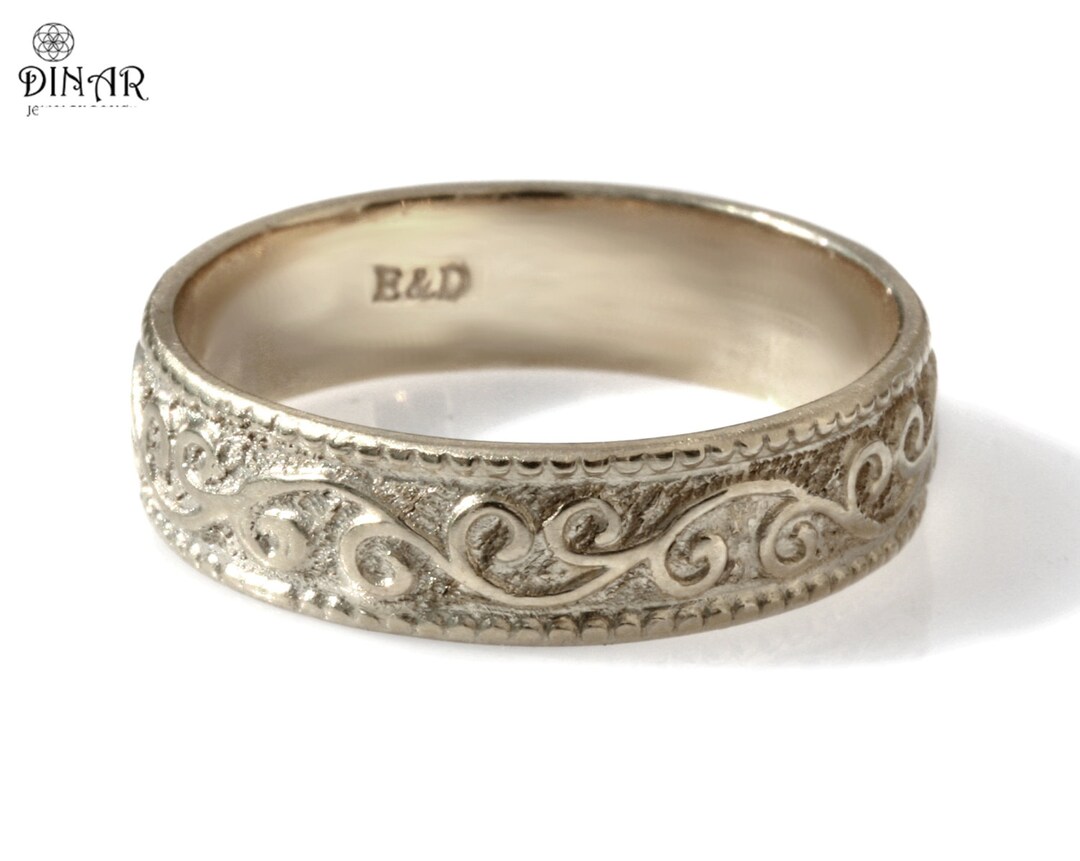 Sterling Silver Womens Wedding Ring , Silver Promise Ring, Engraved ...