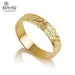 Engraved Flowers Leaves Women Wedding Ring, Handmade Floral Gold Ring ...