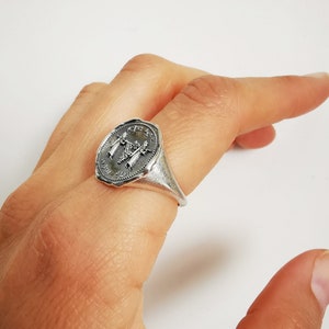 Jewish Ancient Hebrew Bible Silver Signet Ring, Israeli Antique Style ...