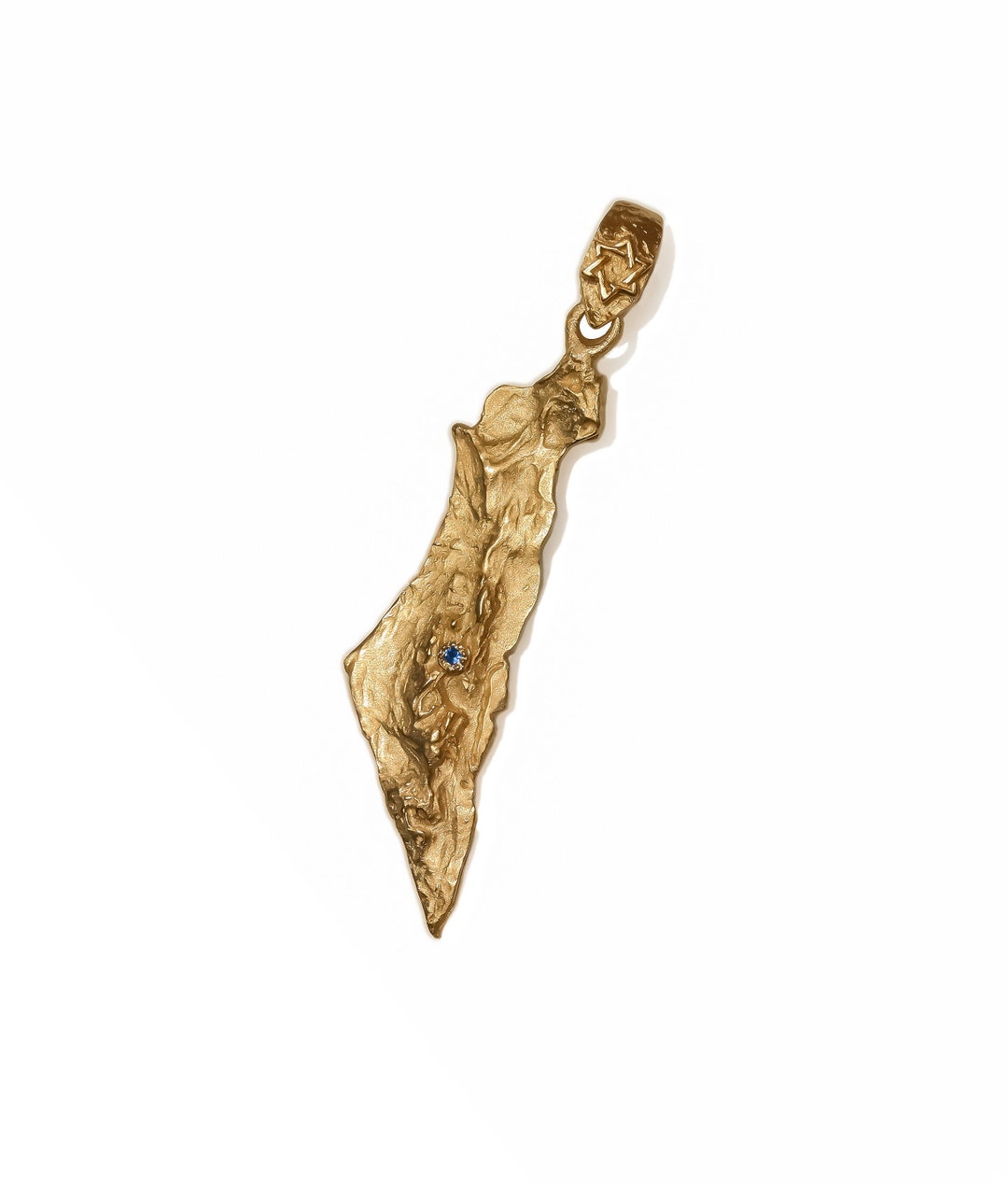 Israel Map Pendant, Pendant of Israel Holy Land, 9k 14k 18k Solid Gold ...