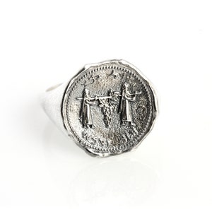 Jewish Ancient Hebrew Bible Silver Signet Ring, Israeli Antique Style ...