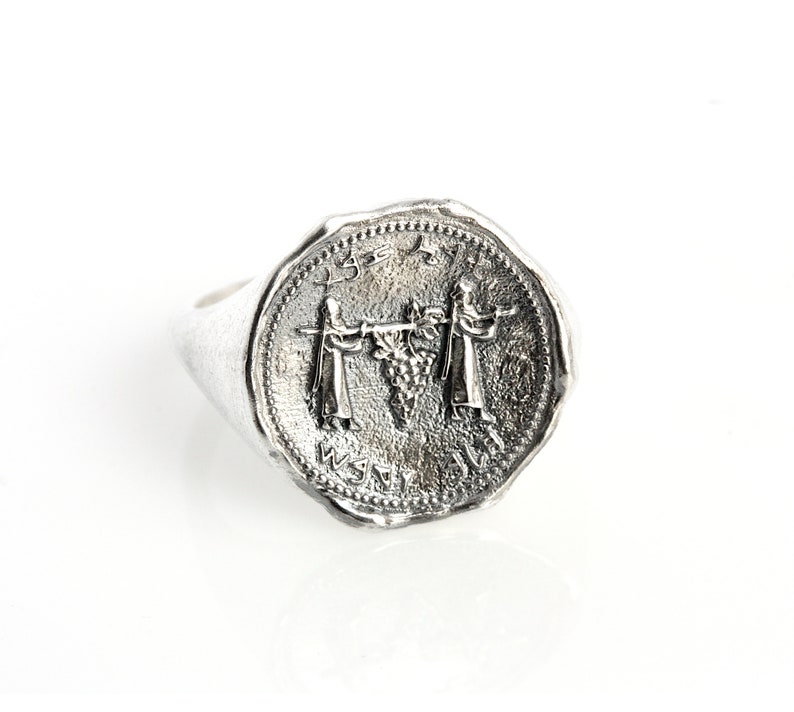 Jewish Ancient Hebrew Bible Silver Signet Ring, Israeli Antique Style ...
