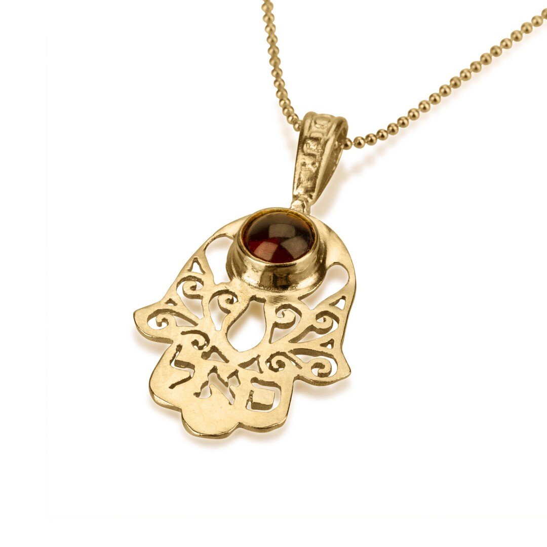 14k Solid Gold Hamsa Pendant , Ethnic Filigree Gold Hamsa ,protection ...