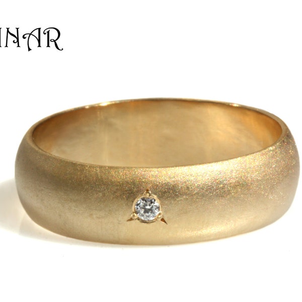 Brushed Gold Ring - Etsy