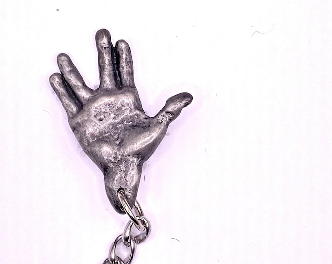Vulcan Hand. Live Long and Prosper. Pewter Bob on Keychain. - Etsy
