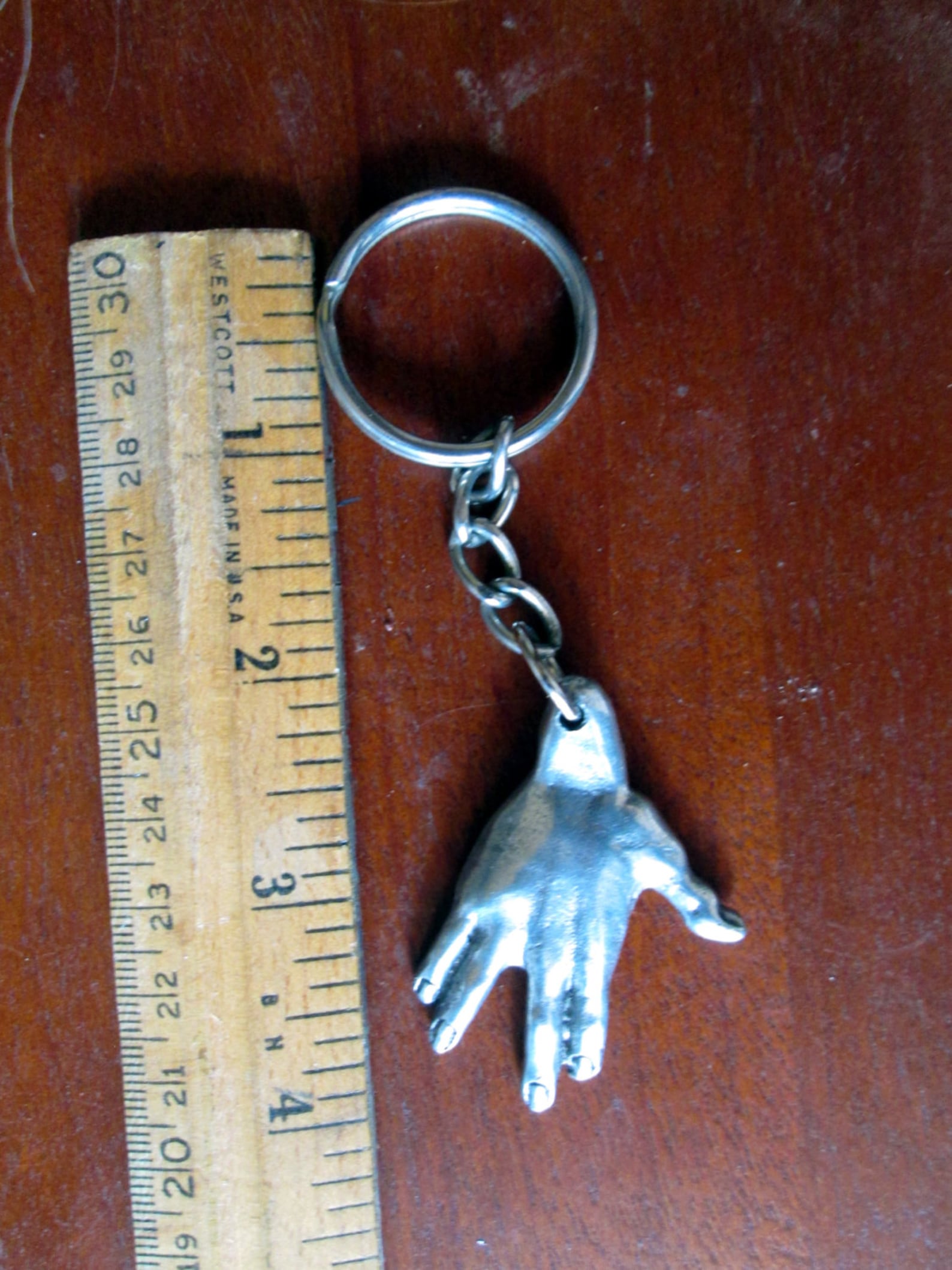 Vulcan hand. Live Long and Prosper. Pewter bob on keychain. | Etsy