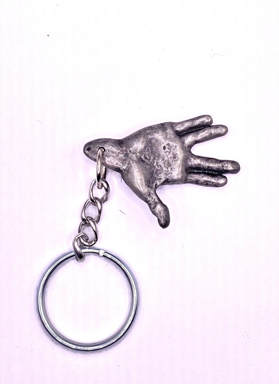 Vulcan Hand. Live Long and Prosper. Pewter Bob on Keychain. - Etsy