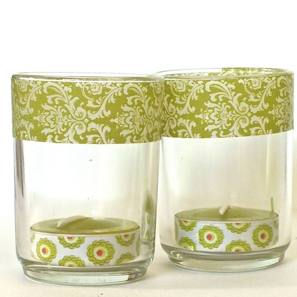 Wedding Tea Lights Gift Set 6 Decorative Tea Light Candles 2 Clear ...