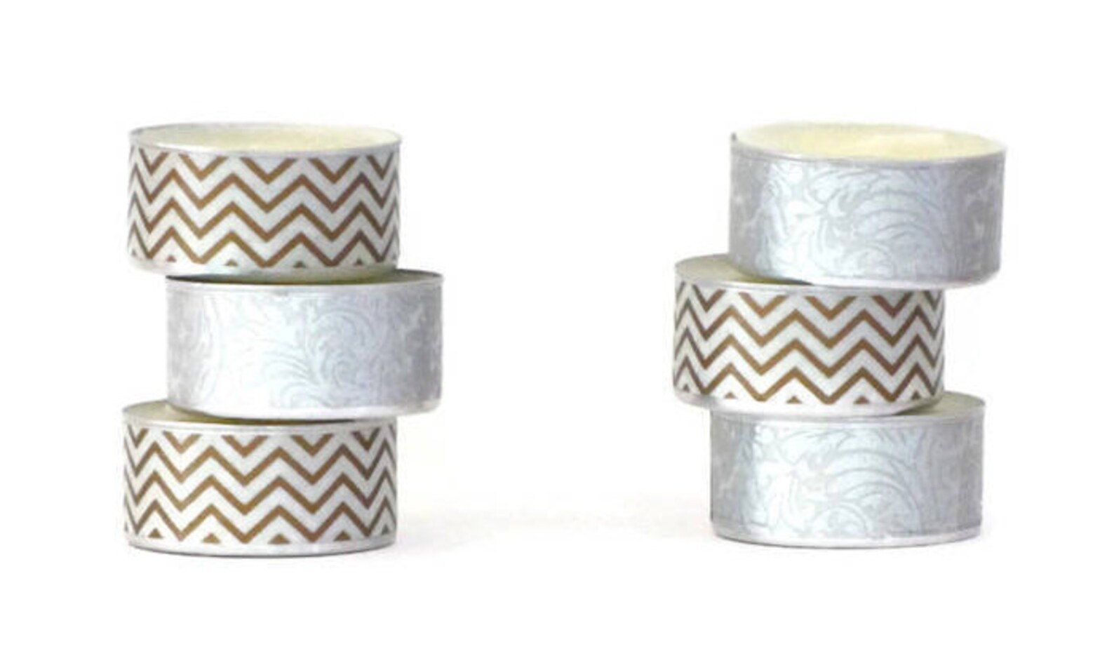 Candle Gift Set - 6 Decorative Tea Light Candles - 2 Clear Glass Candle ...