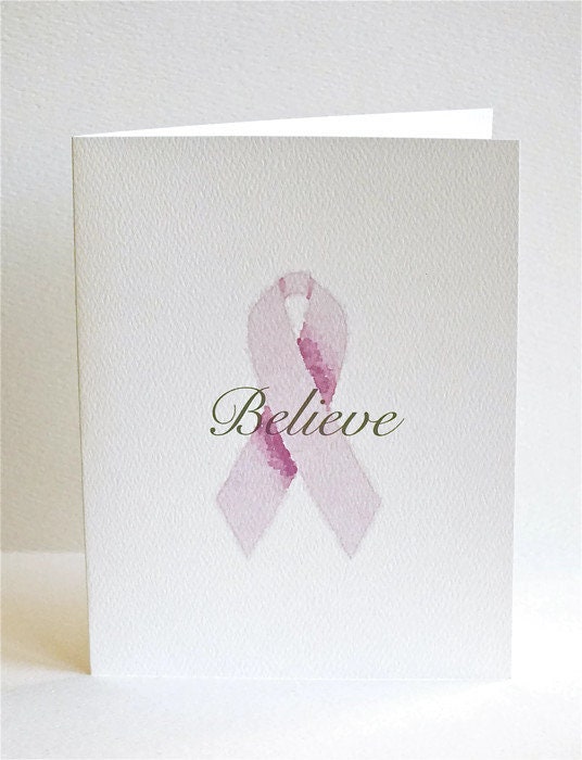 Pink Ribbon Card Set -all Profits Donated -breast Cancer Cards -cards ...