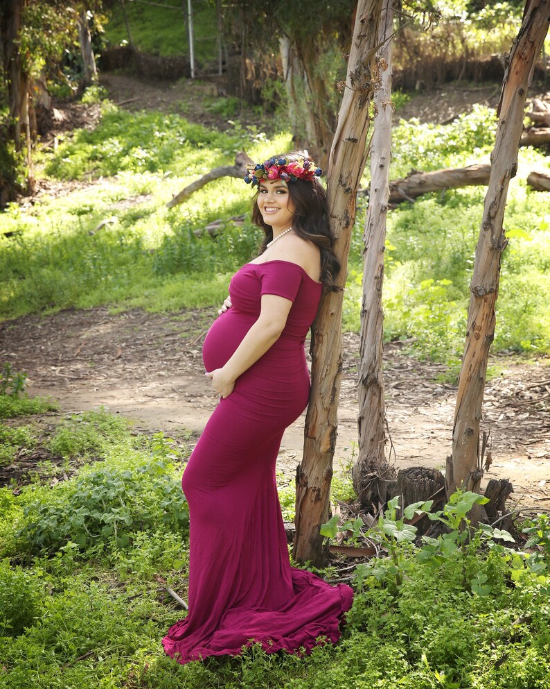 Fitted Maternity Gown Maternity Dress For Photoshoot Slim Etsy