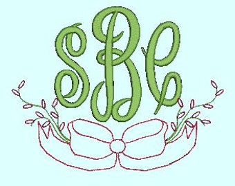 Hand stitch monogram | Etsy