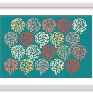 Trees of Love. Wall Decoration Print. Large Print 13x19. FREE SHIPPING ...