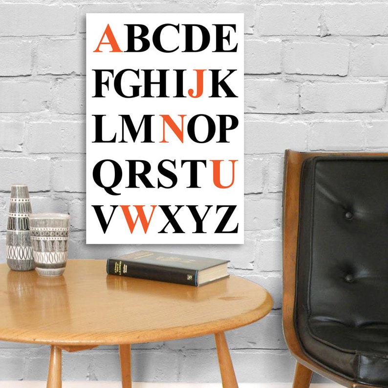 English Alphabet. Wall Decoration Print. Large Print 13x19. FREE ...