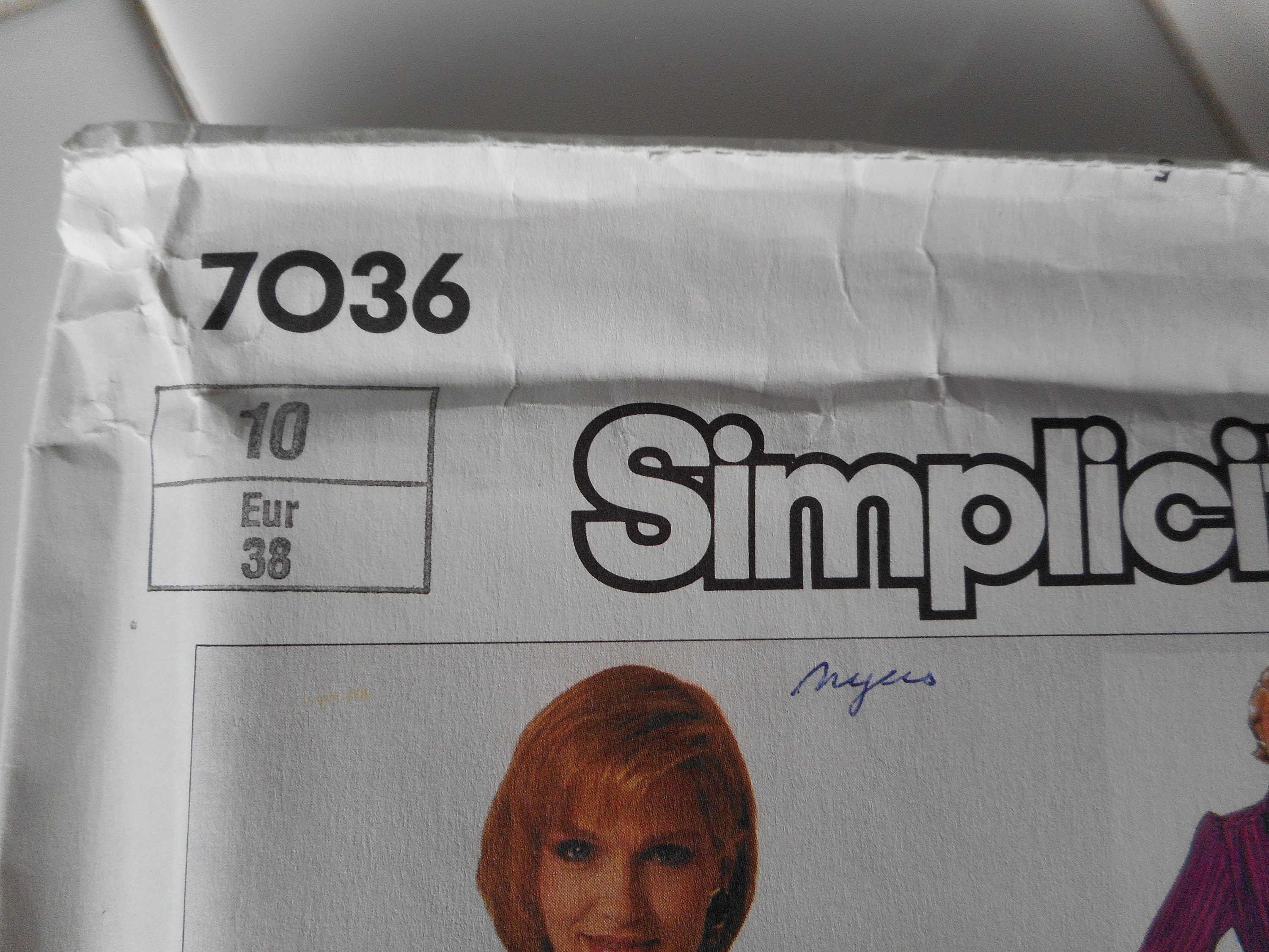 Simplicity 7036 Pattern, Gathered Skirt Dress Elastic Waist, Front ...