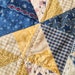 Square Quilted Table Topper Quilt Blue Gold Patriotic Americana ...
