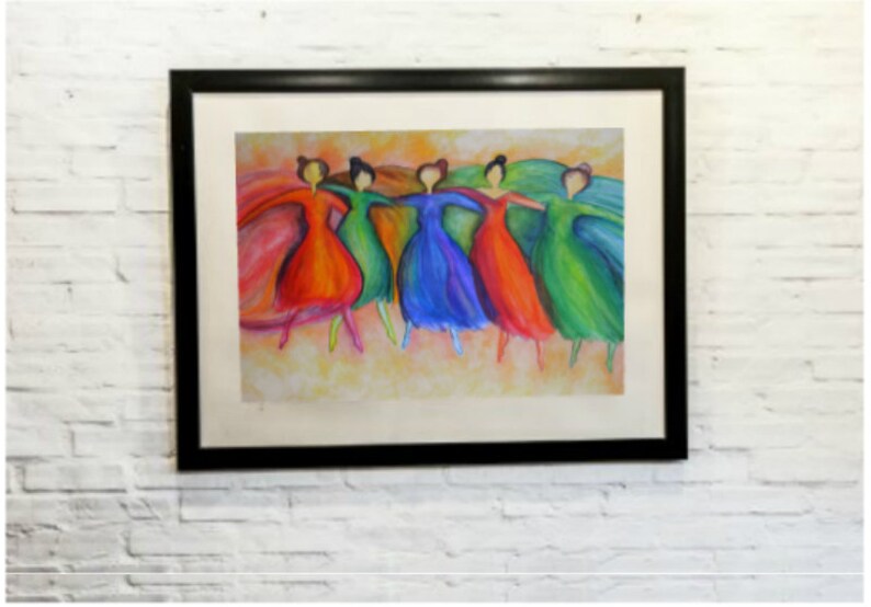 Colorful Dancers Art Print / Several Size Options / Five | Etsy