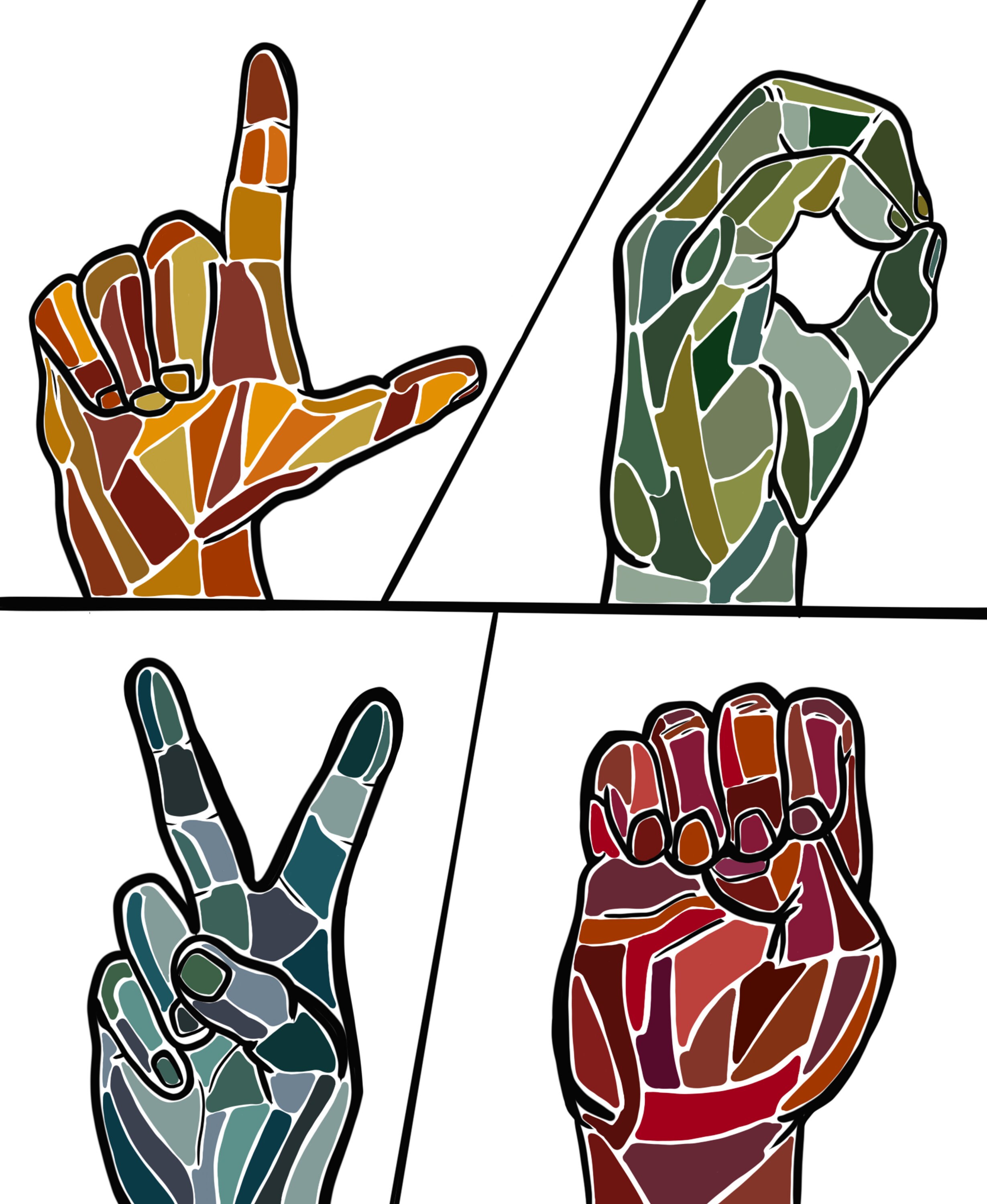 Art Print / Love in Sign Language / Several Sizes Available | Etsy