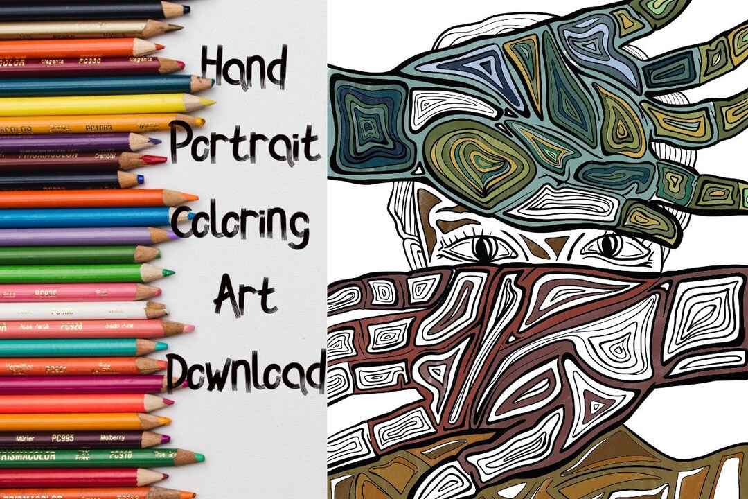Hands Coloring Page Art/ Instant Download / Coloring Art Printable - Etsy