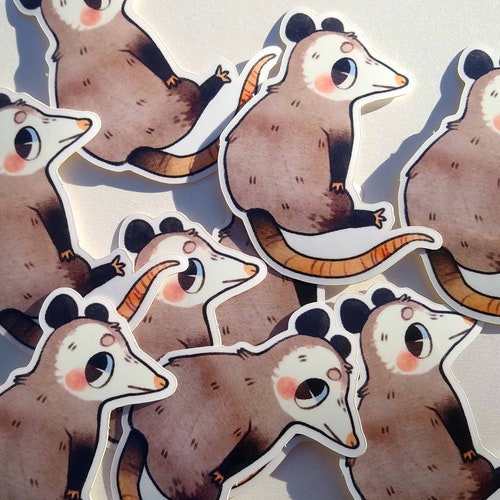 Yelling Possum Sticker - Etsy