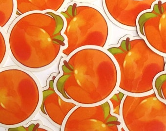 Peach Fruit Stickers One Inch Round Seals - Etsy