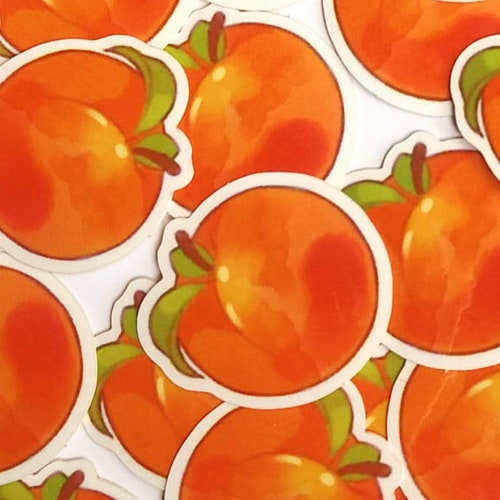 Peach Stickers - Etsy