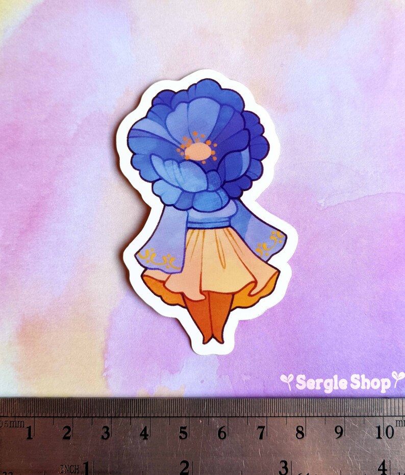 Flower Head Girls Sticker Set - Etsy