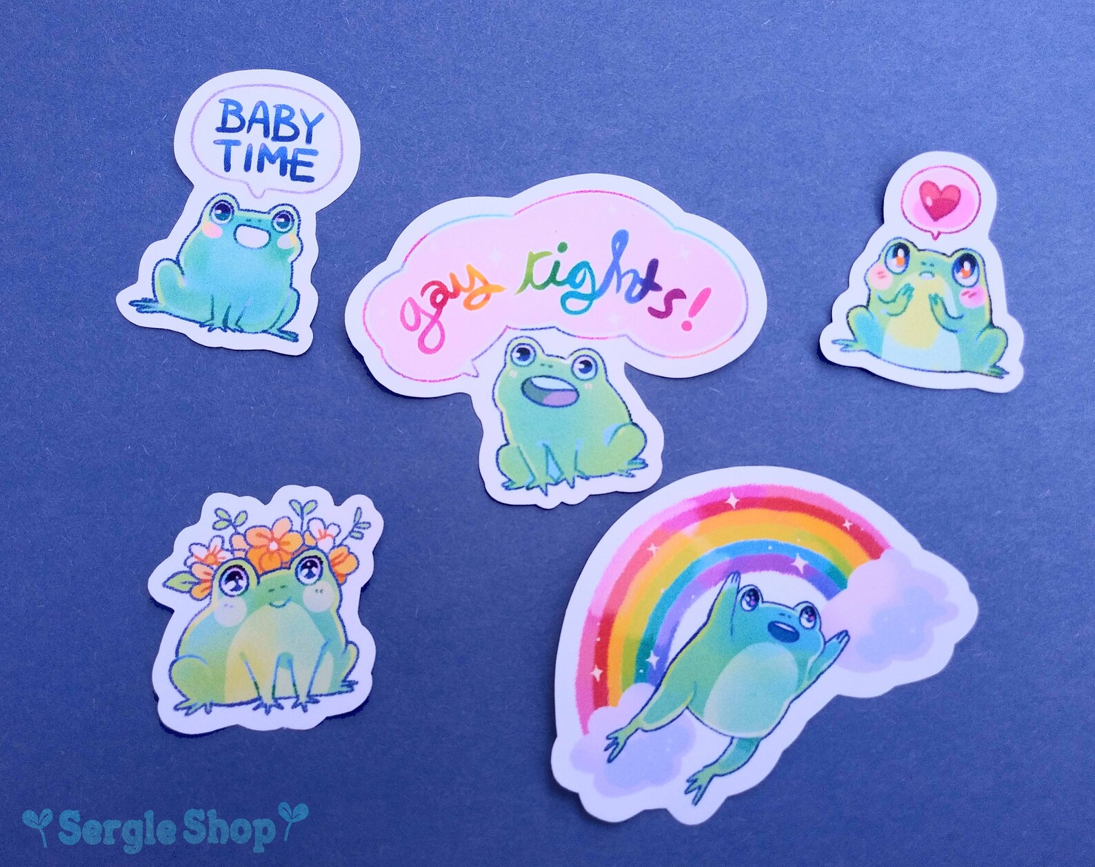 Gay Frog Sticker Set | Etsy