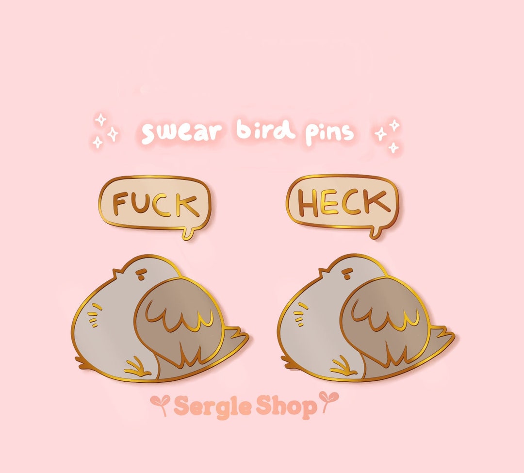 Swear Bird Enamel Pins - Etsy