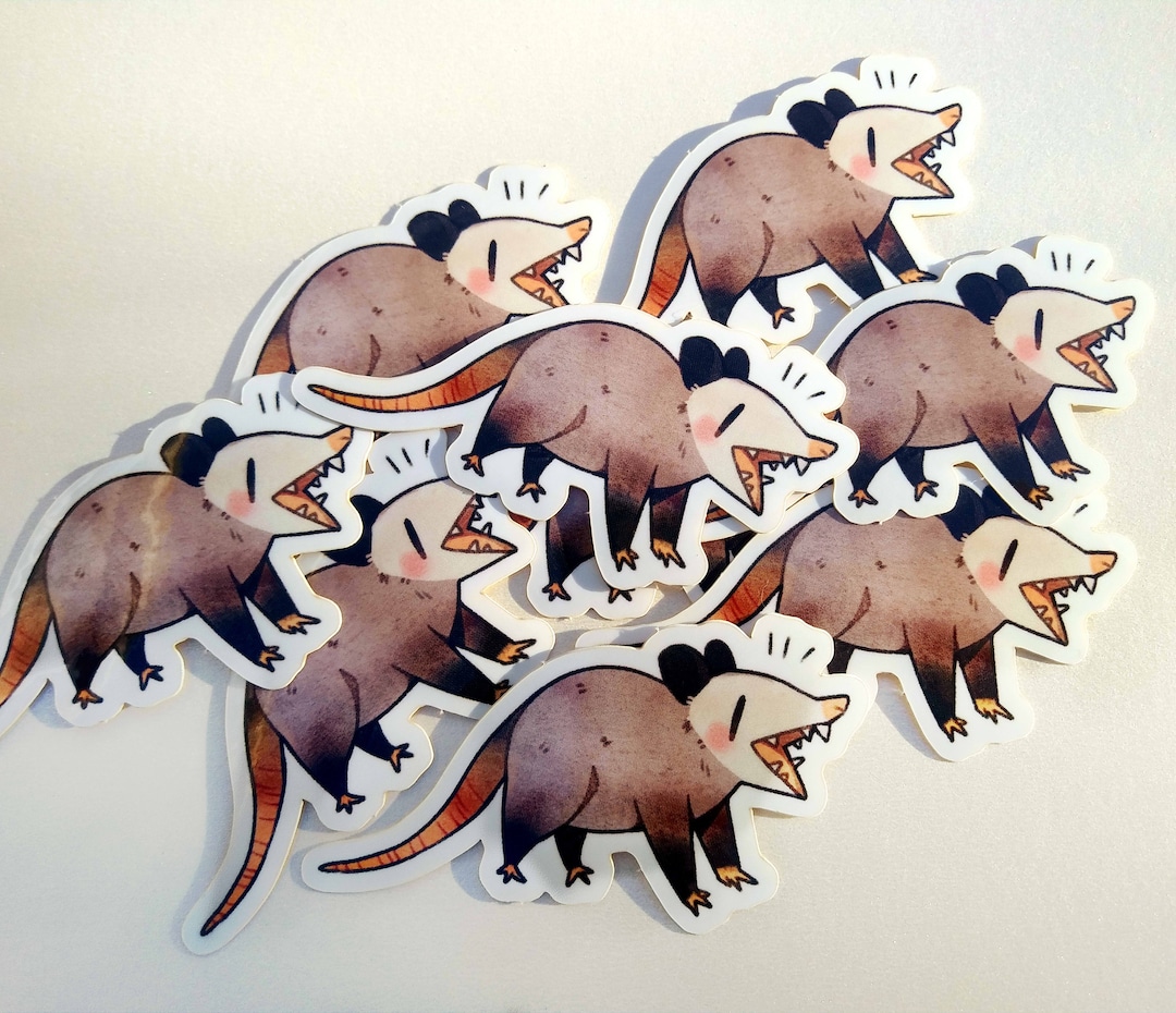 Yelling Possum Sticker - Etsy