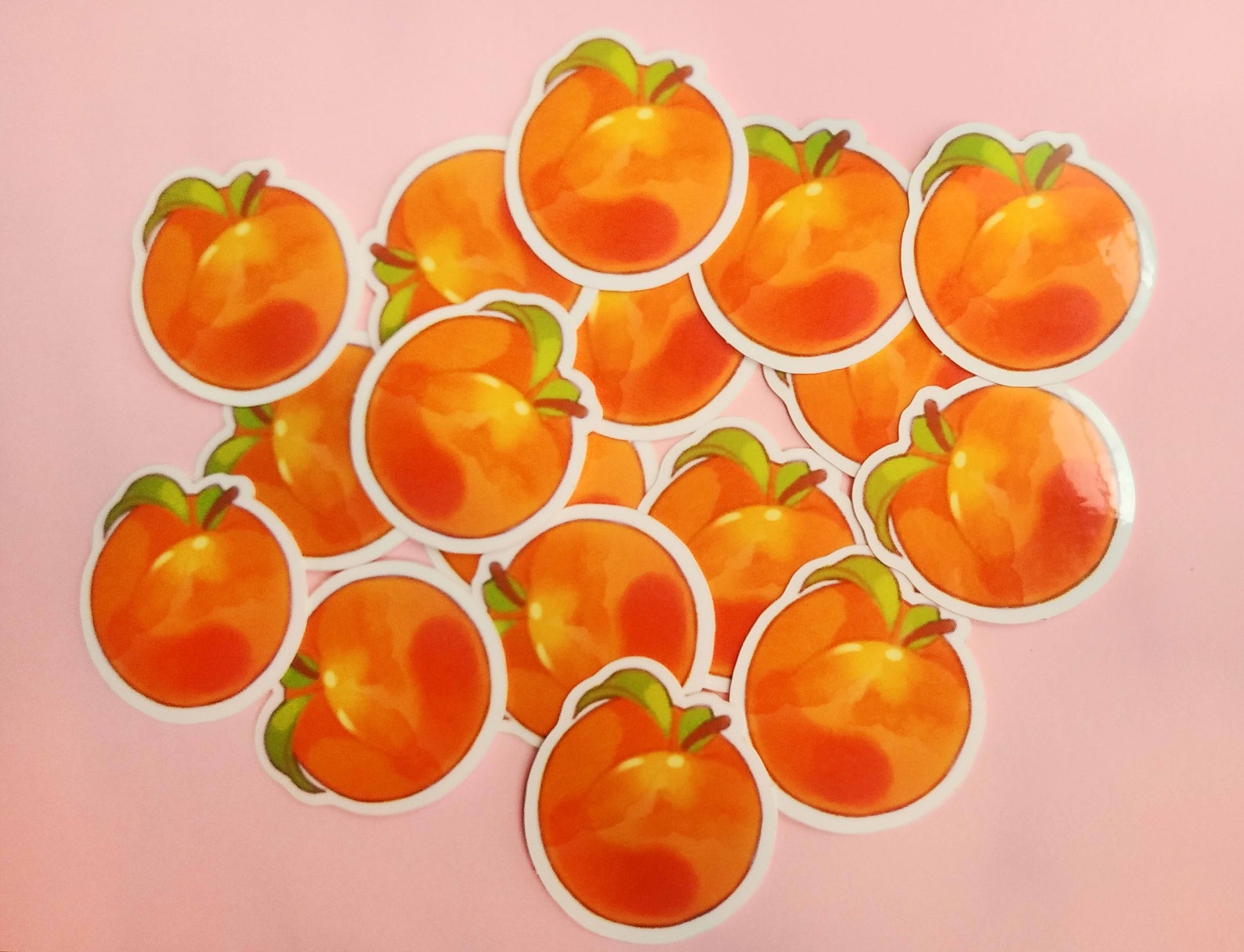 Peach Stickers - Etsy