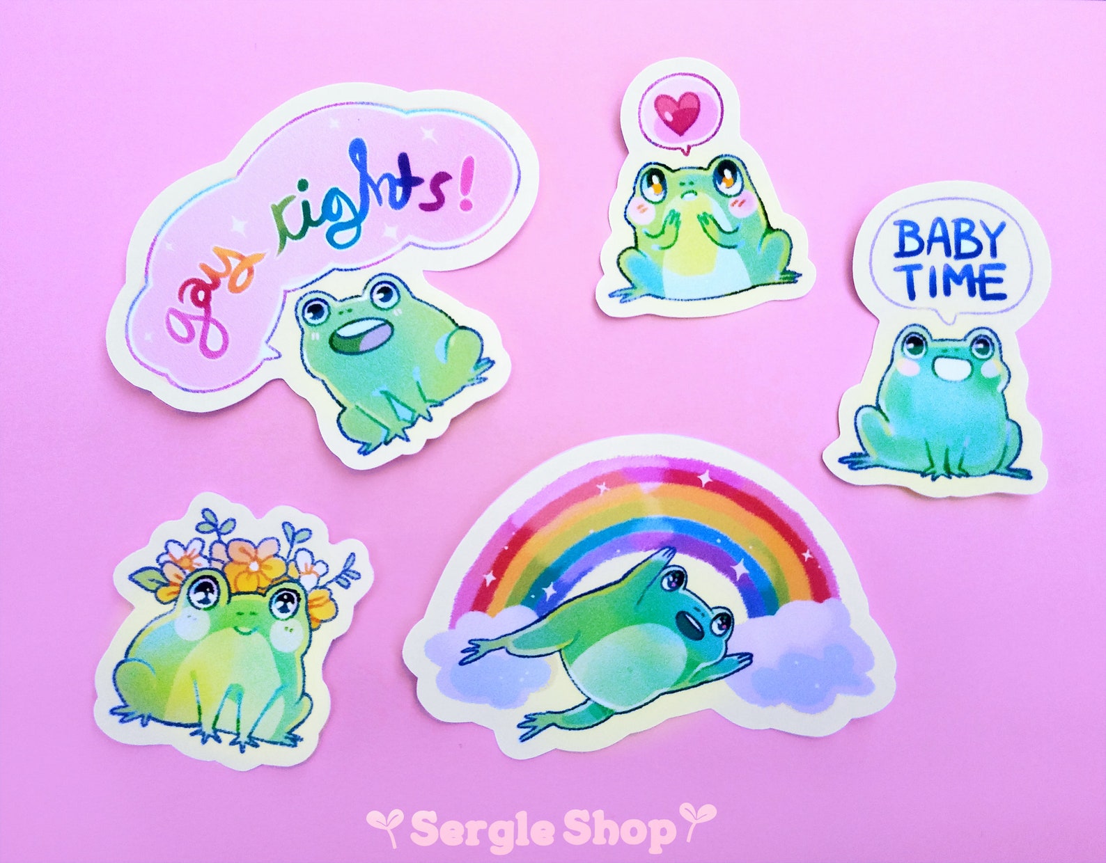 Gay Frog Sticker Set - Etsy