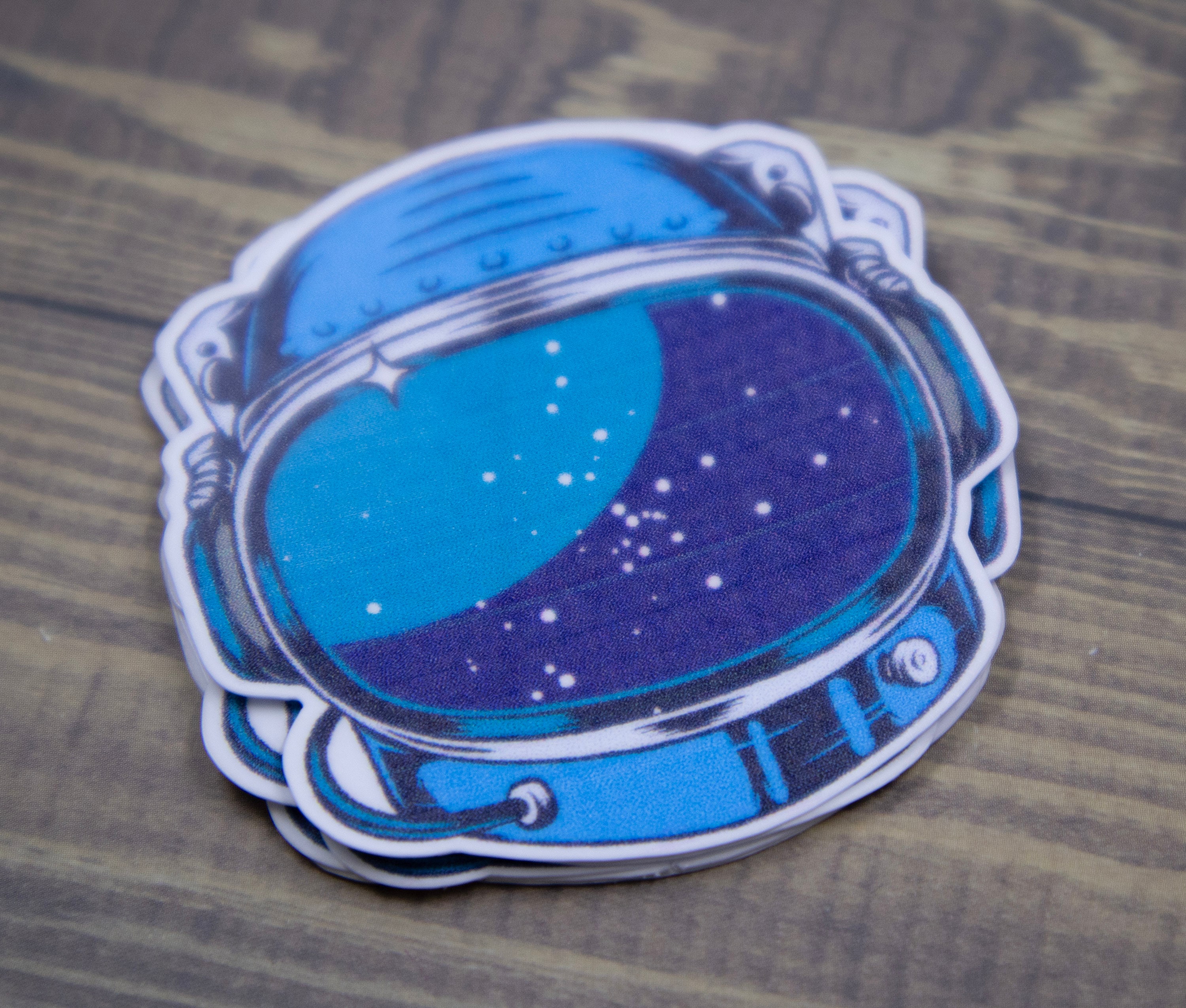 Space Helmet Sticker, Scifi Sticker, Laptop Sticker, Bottle Sticker ...