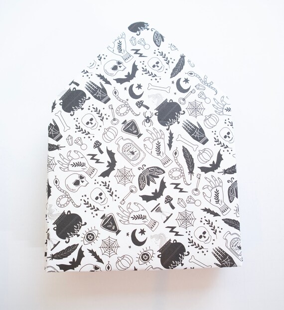 Halloween Hand Drawn Envelopes Halloween Envelopes Art