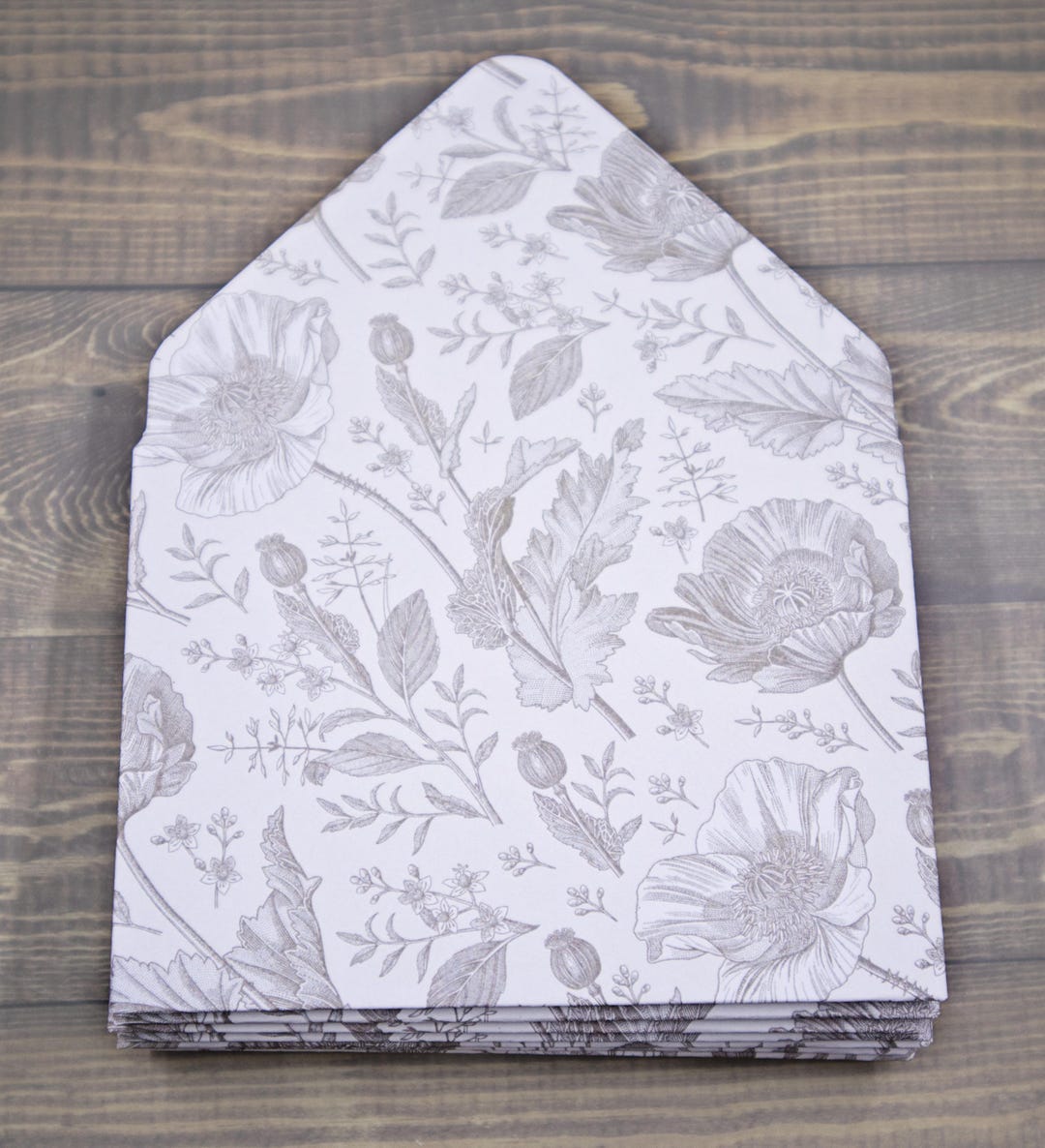 Soft Gray Floral Envelopes, Tip Envelopes, Salon, Hair Salon Tip ...