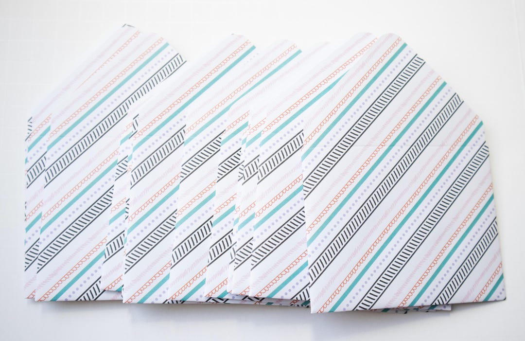Stencil Stripes Envelopes, Tip Envelopes, Housekeeping, Thank You ...