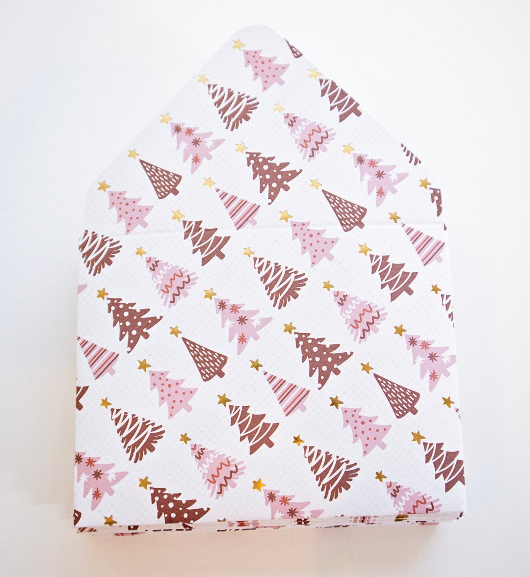 Red Christmas Trees Envelopes, Tip Envelopes, Gratuity Thank You, Small ...