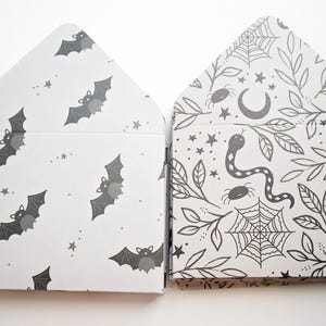 Bats and Snakes Envelopes, Set of 12, Gift Card Envelope, Thank You ...