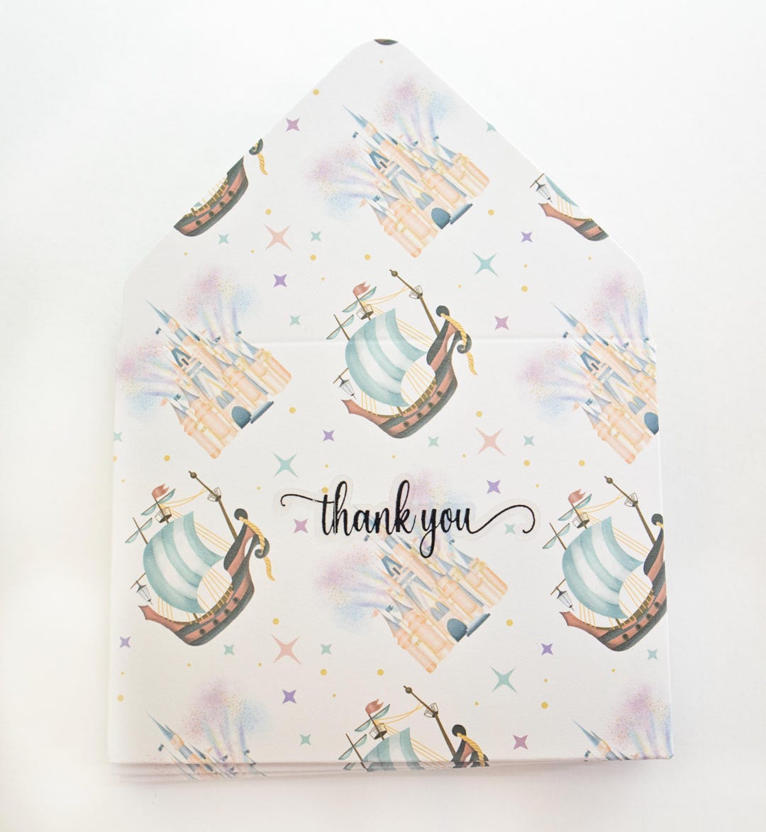 Peter Pan Ride Inspired Thank You Envelopes, Tip Envelopes ...