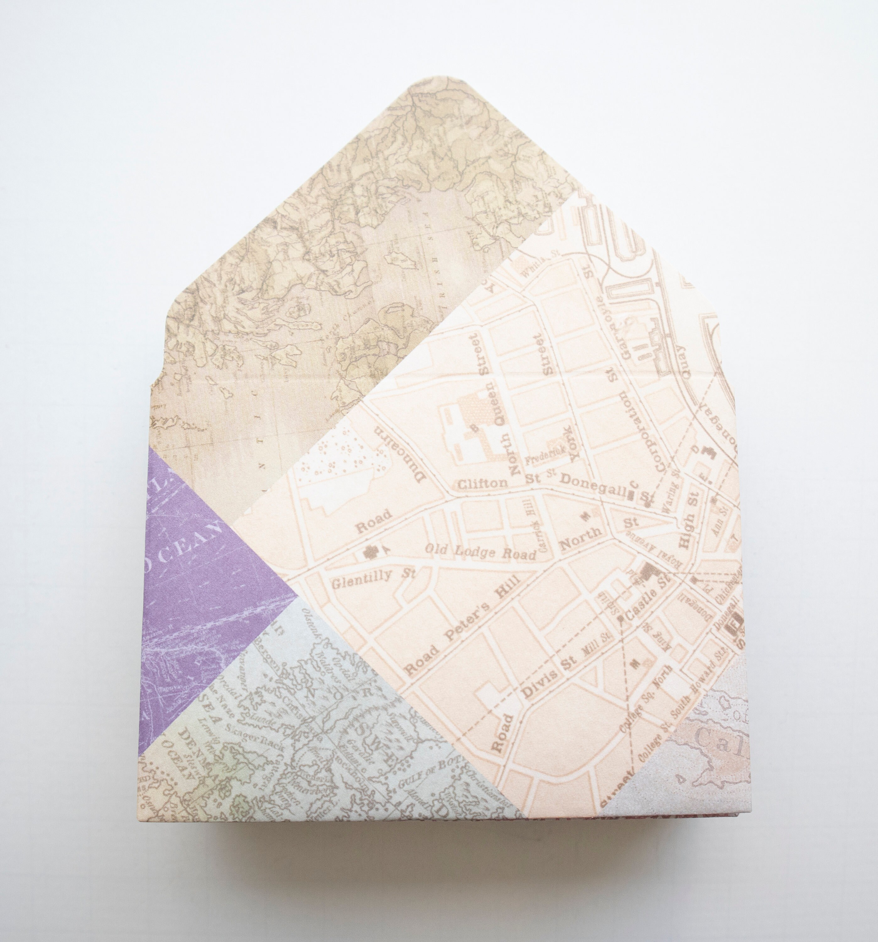 Pastel Map Envelopes, Tip Envelopes, Housekeeping, Thank You, Small ...
