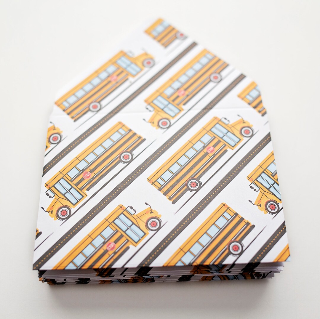 School Bus Envelopes, Tip Envelopes, Salon, Hair Salon Tip, Gratuity ...
